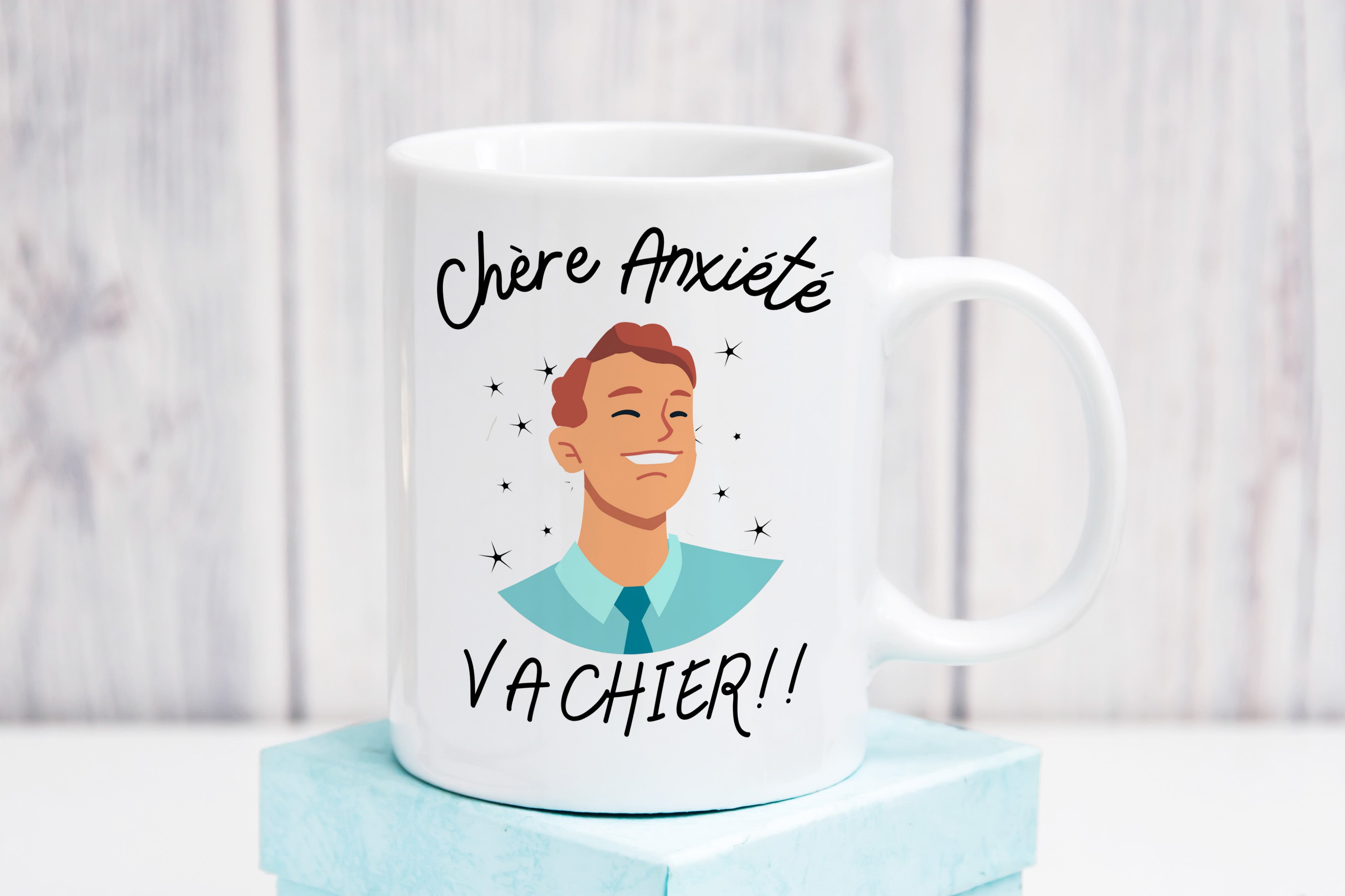 Tasse à café Chère Anxiété, Va Chier