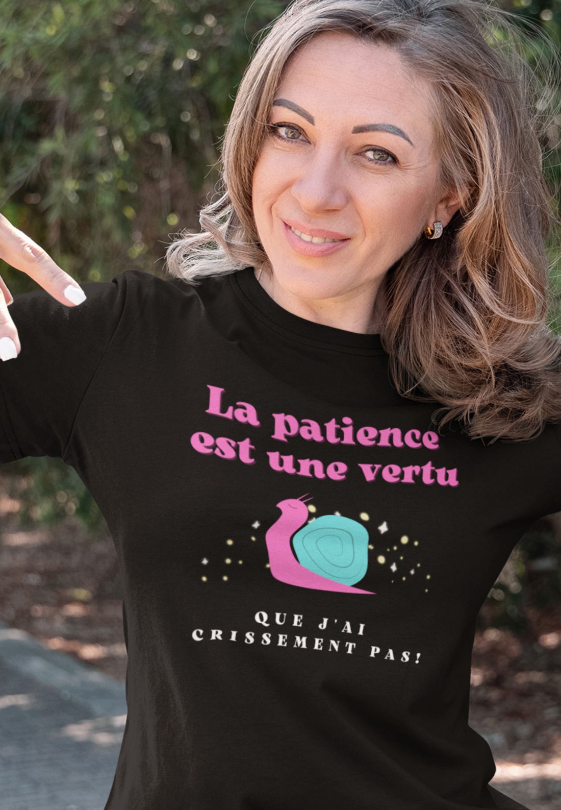 T Shirt La Patience Est Une Vertu Que Jai Crissement Pas